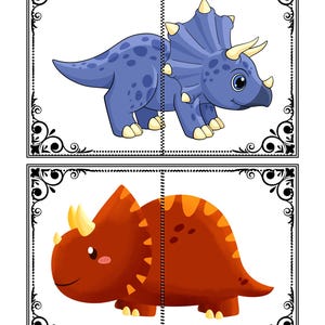 Dinosaur Matching Puzzle for Toddlers | Montessori-inspired Printable ...