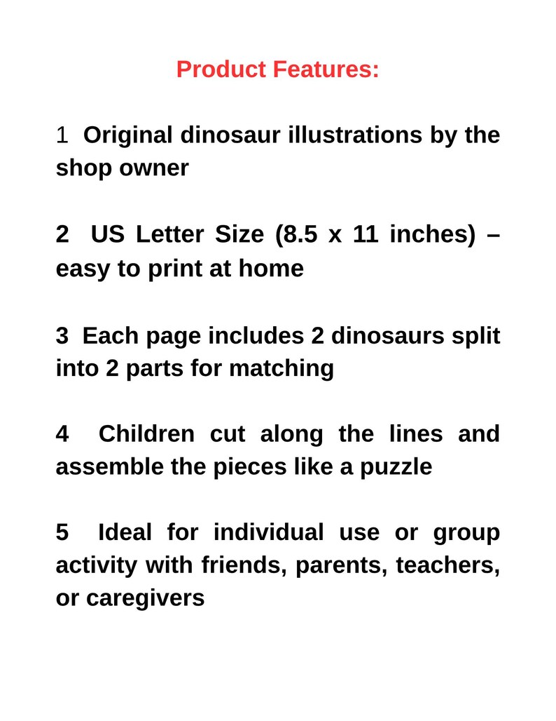 Dinosaur Matching Puzzle for Toddlers | Montessori-inspired Printable ...