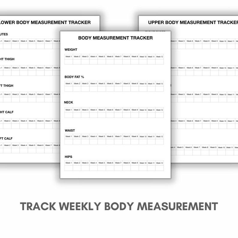 12 Week Fitness Log Digital Download- Includes 61 Pages (workout Logs ...