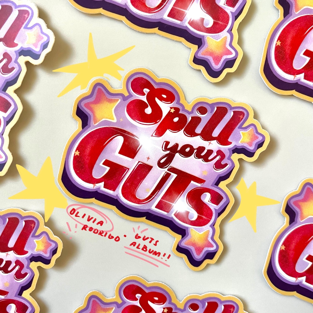Spill Your Guts | Olivia Rodrigo Die-cut Sticker| GUTS Album - Etsy