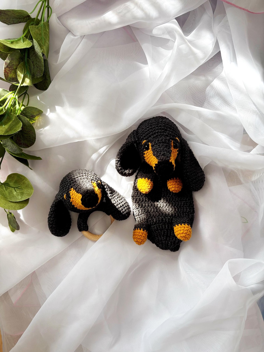 Personalized Lovey Wiener Dog, Black and Tan Dachshund Toy ...