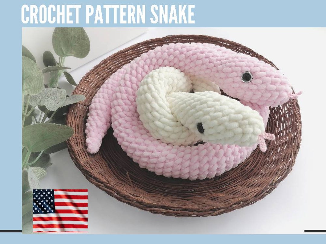 Snake Crochet Pattern, Snake Plush Toy, Amigurumi PDF Pattern, Animals ...
