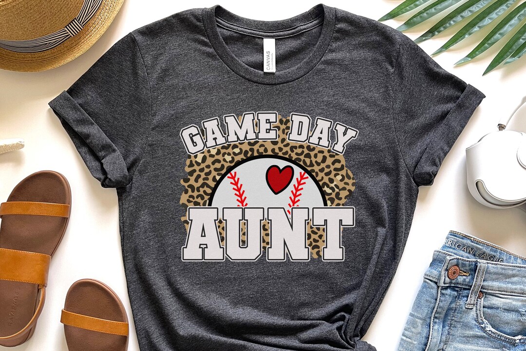 Game Day Baseball Aunt Shirt Aunt Baseball Tshirt Auntie Baseball Gift ...