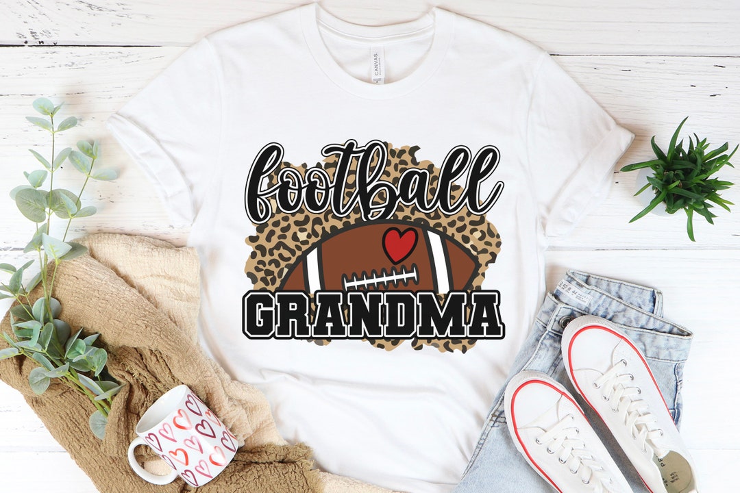 Football Grandma Shirt,game Day Grandma Tee,leopard Grandma Shirt ...