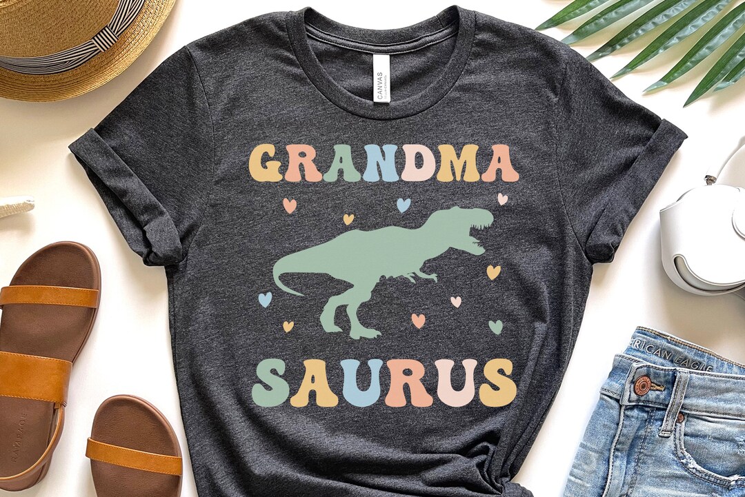 Grandmasaurus Shirt New Grandma Gift Funny Grandmother T Shirt Dino ...