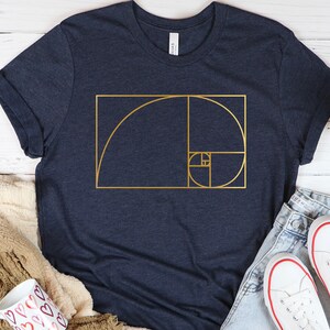 Fibonacci Spiral Shirt Golden Spiral Shirt Fibonacci Sequence Shirt ...