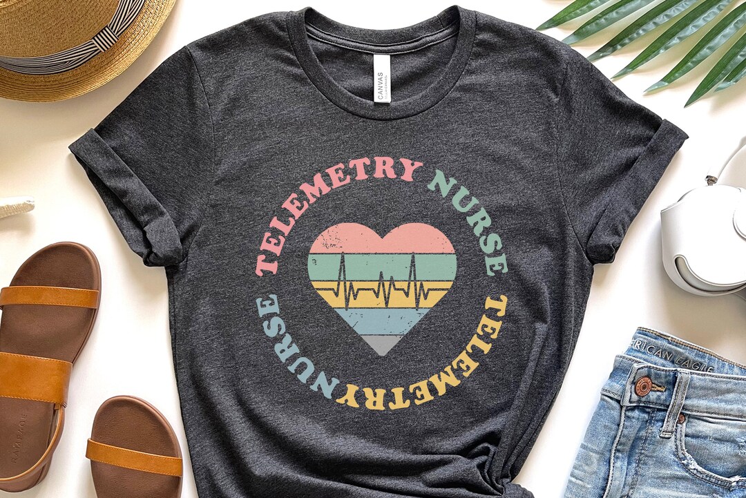 Telemetry Nurse Shirt, Tele Nurse Gift, Electrocardiogram T Shirt, Ekg ...