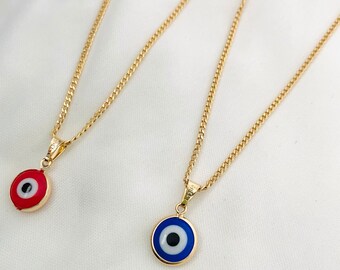 Red Evil Eye Necklace | Etsy