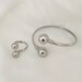 Silver Ball Ring Ball Ring Sphere Ring Ball Bracelet - Etsy