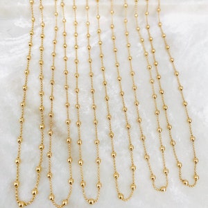 Ball Link Chain, Satellite Chain, Ball Chain, Chain Necklace, Ball ...