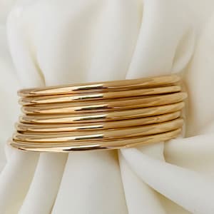 Gold Filled Set of 7 Bangles, Gold Filled Bangle Set, 7 Day Bangles ...