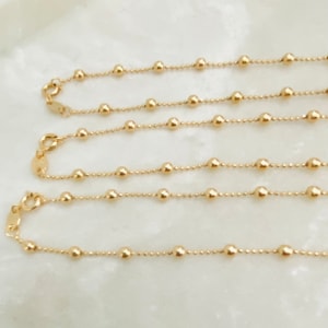 Ball Link Chain, Satellite Chain, Ball Chain, Chain Necklace, Ball ...