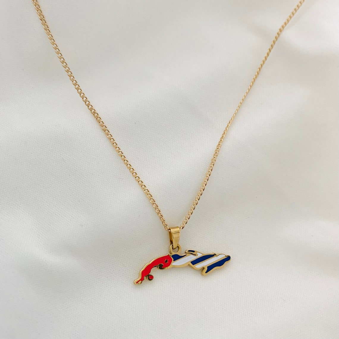 Patria Y Vida Necklace, Cuban Map Charm Necklace, Cuban Island Necklace ...