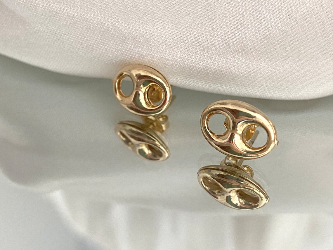 Mariner Puff Stud Earrings Puff Mariner Earrings Mariner - Etsy