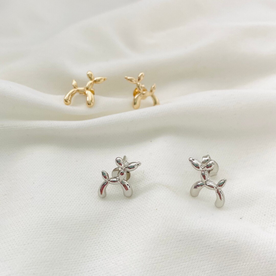 Balloon Dog Earrings Poodle Earrings Dog Earrings Balloon - Etsy