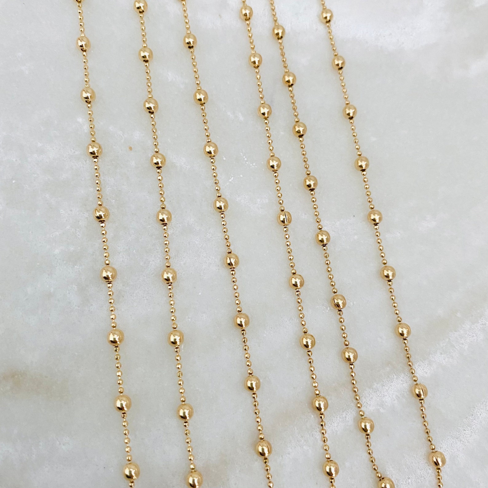 Ball Link Chain, Satellite Chain, Ball Chain, Chain Necklace, Ball ...