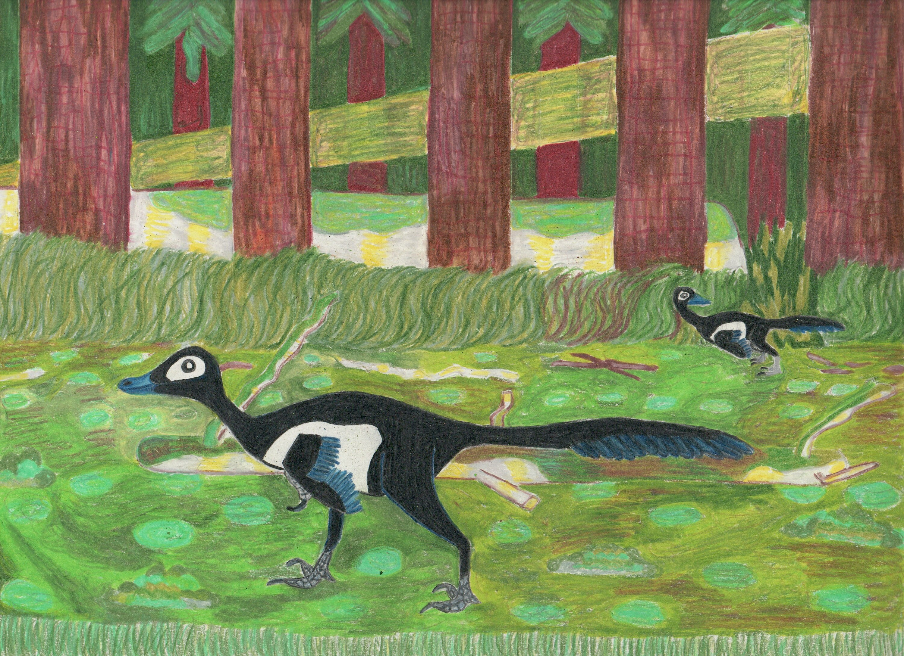 Stenonychosaurus in the Forest - Etsy