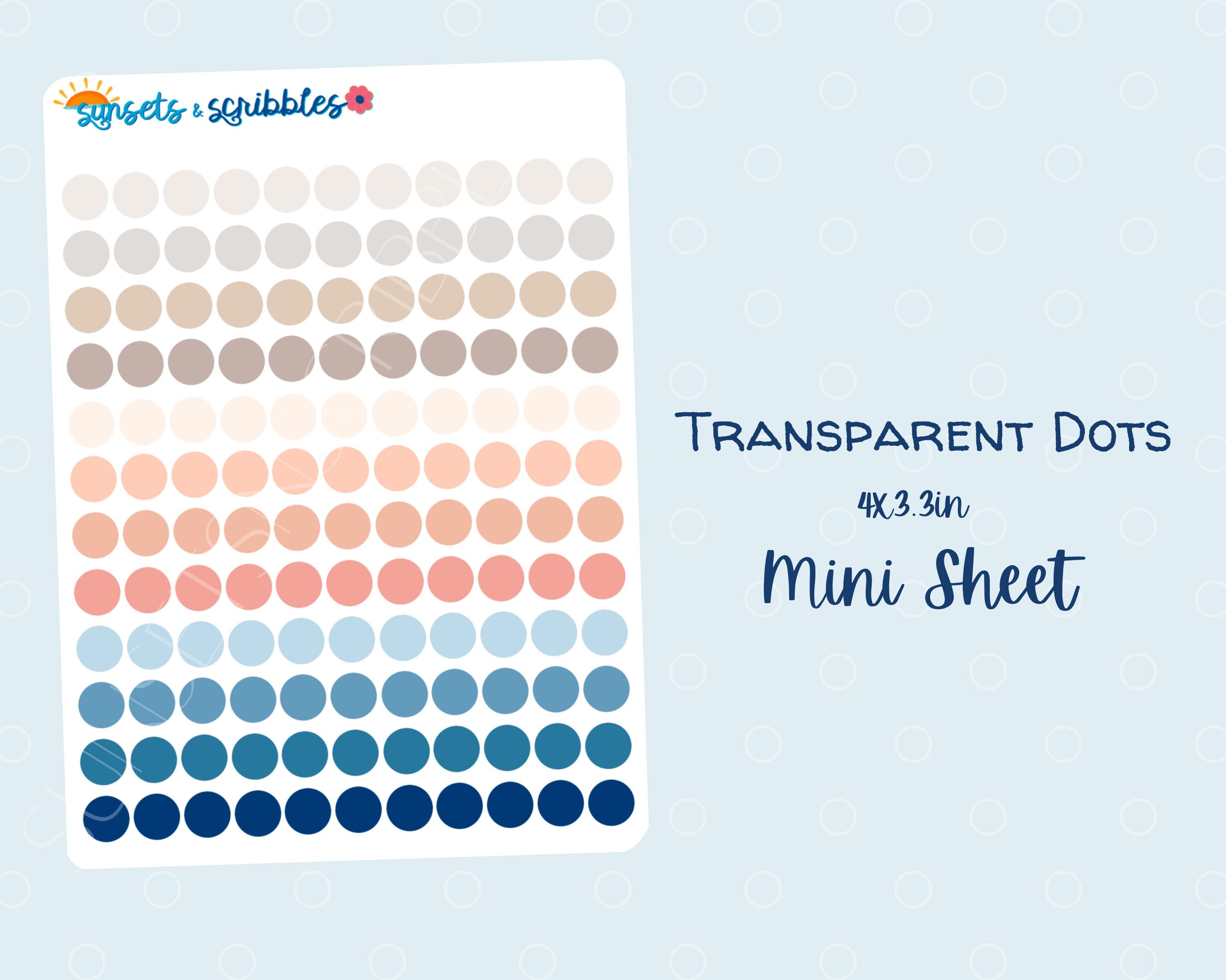 Translucent Dots Translucent Clear Planner Stickers - Etsy UK