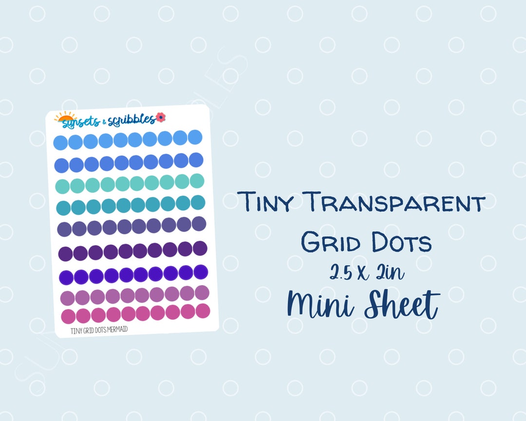 Mermaid Color-way Tiny Translucent Grid Dots Translucent - Etsy