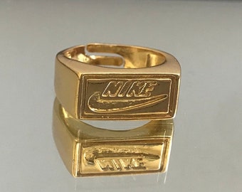 Nike Gold Ring | Etsy
