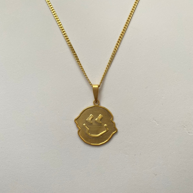 925 Sterling Silver / Smiley Necklace - Etsy