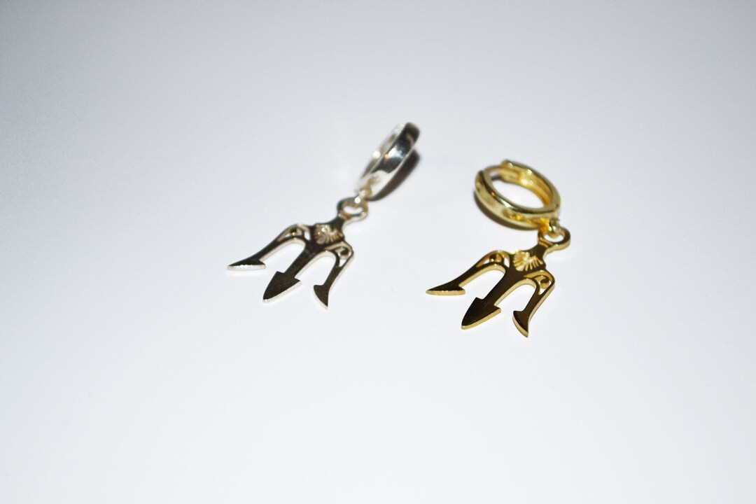 Neptune's Earring ,earring ,925 Sterling Silver,god of Sea Earring ...