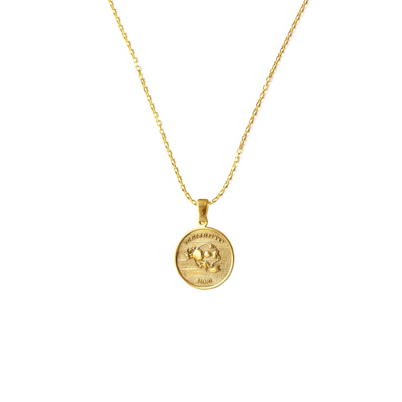 Memento Mori Silver Necklace Curb Chain Memento Mori Memento - Etsy