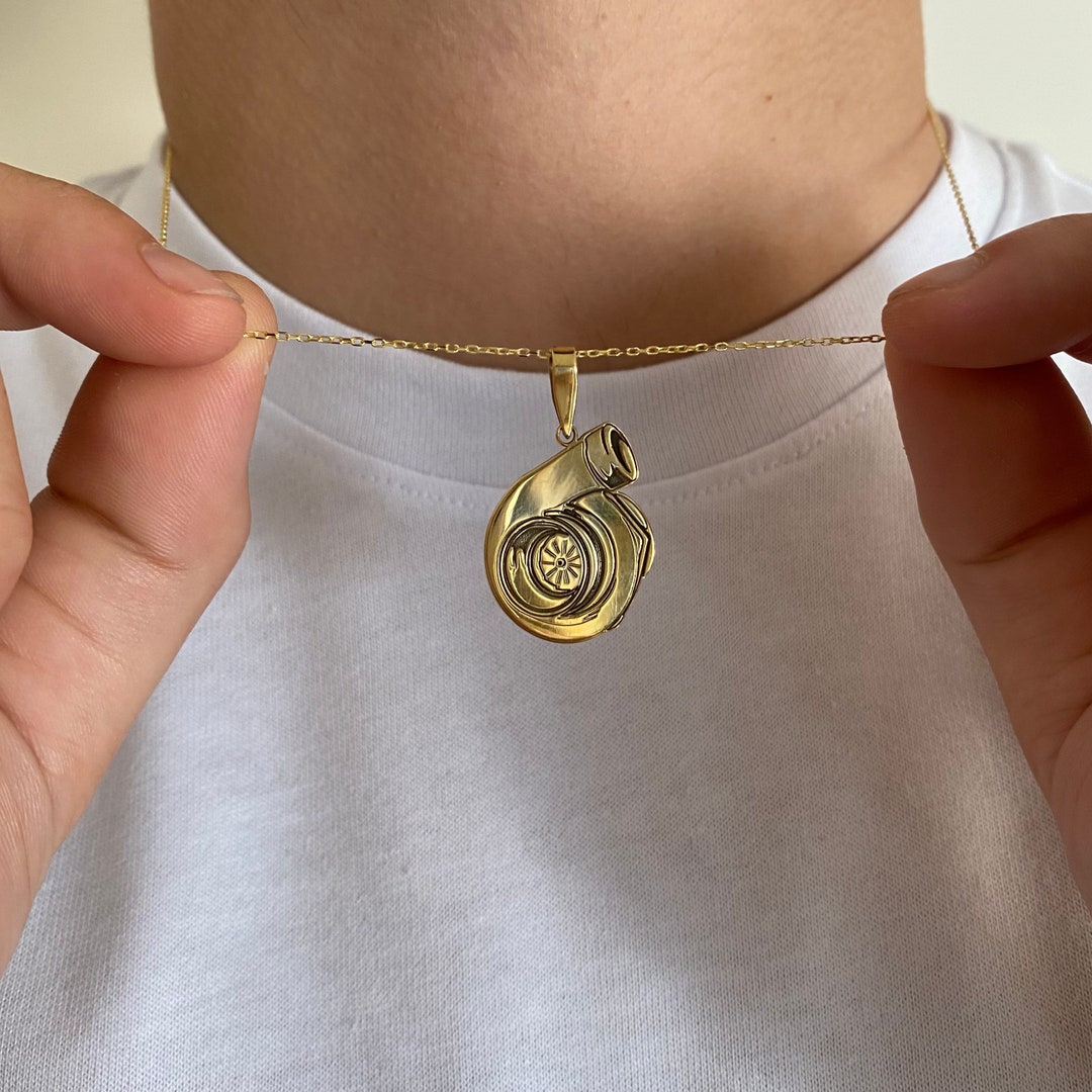 Car Necklace, Turbocharger Necklace , Turbo Pendant, 925 Sterling ...