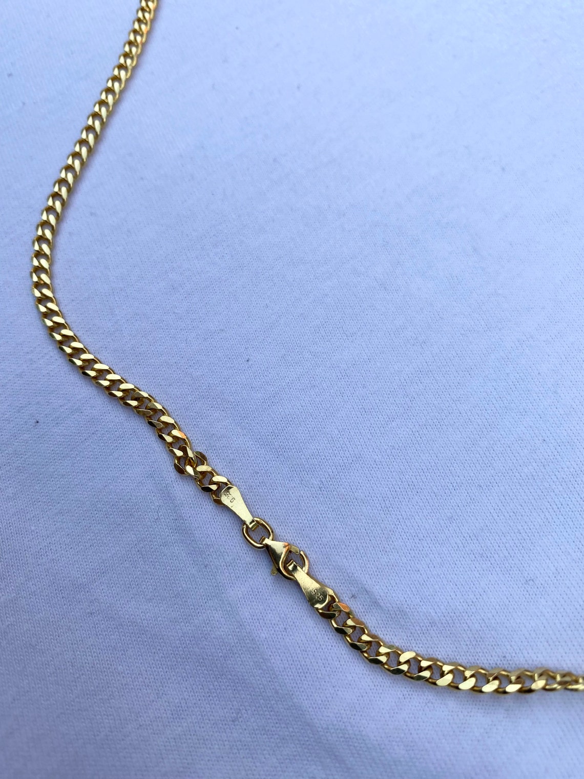 925 Sterling Silver / 4mm Cuban Curb Chain / Gold Chain - Etsy