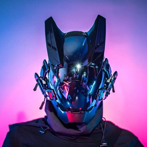 Cyberpunk Mask Cosplay Mask. Personality Metaverse Robot Mask. - Etsy