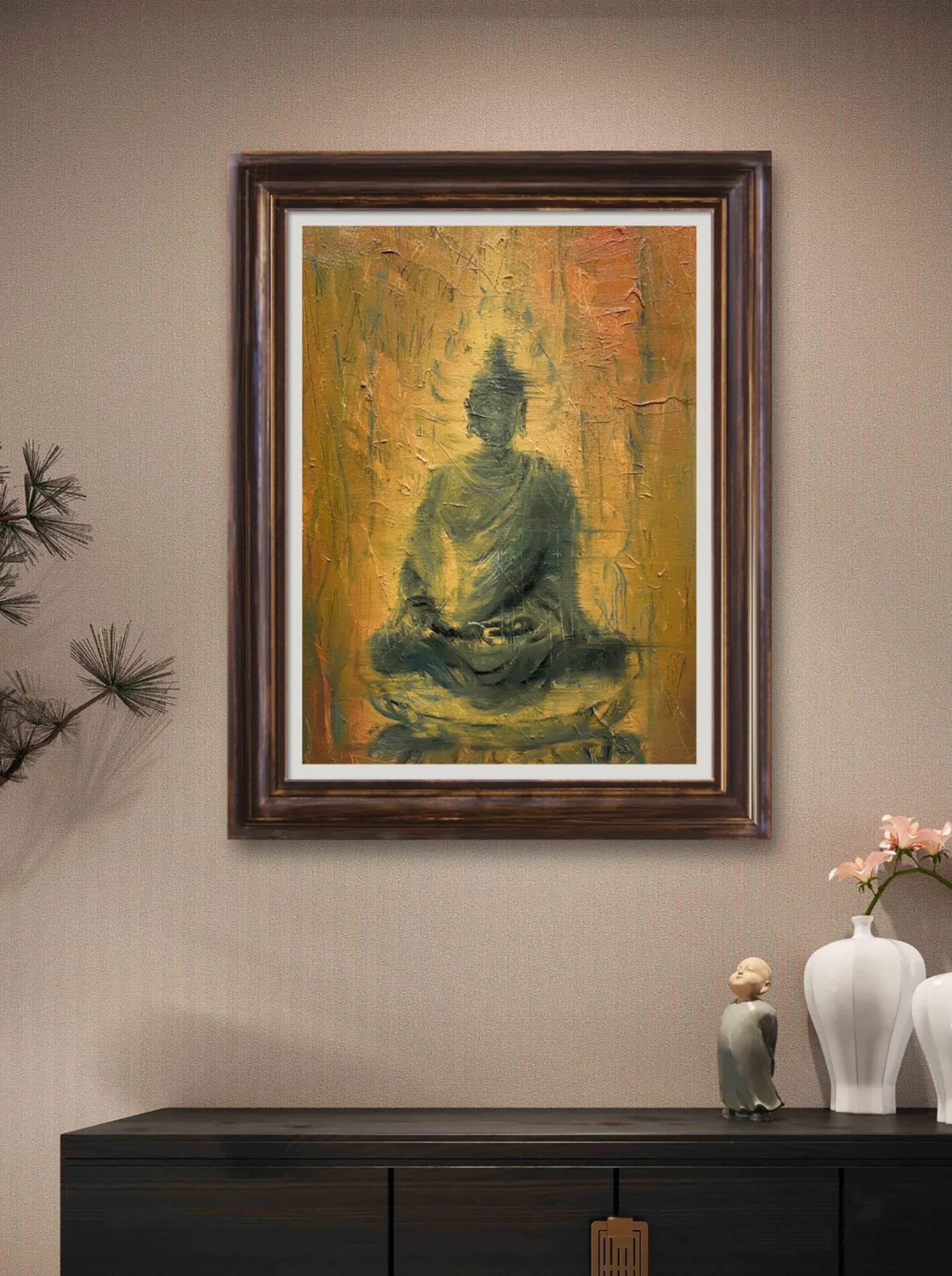 Faceless Buddha,oil Painting Buddha Statue, Buddha Without Phase, Hand ...