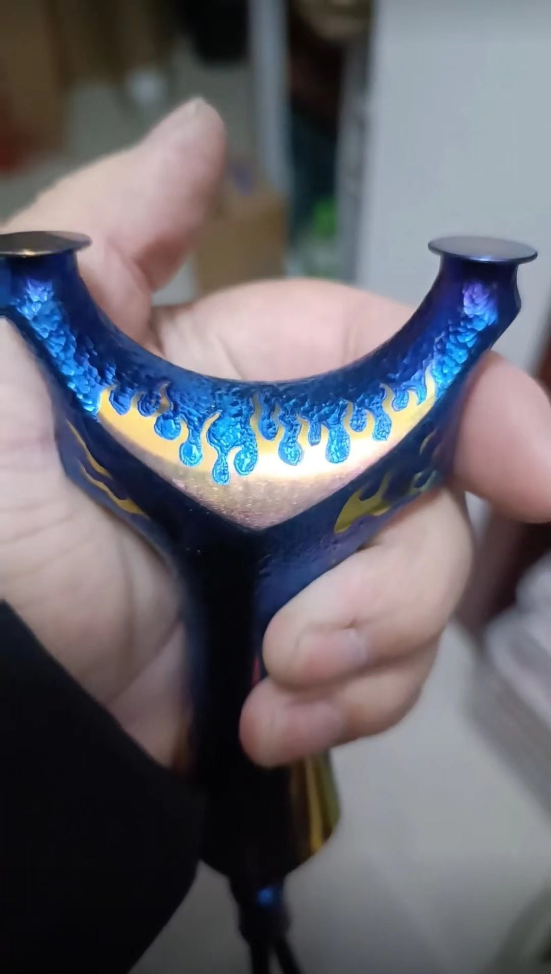 Titanium Alloy Tiangang Sling Shot. Blued Titanium Alloy Tiangang ...