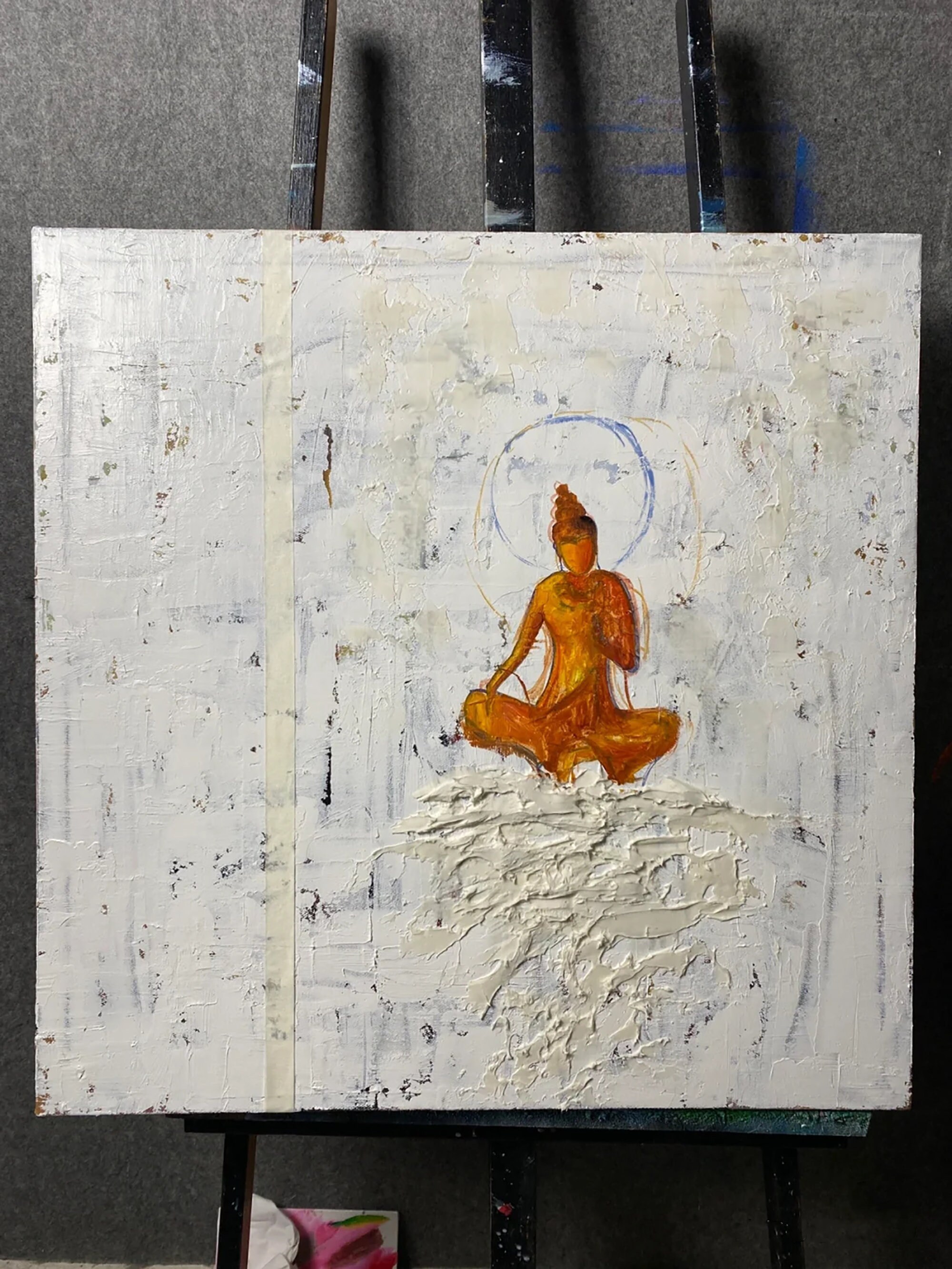 Faceless Buddha,oil Painting Ksitigarbha, Home Decoration ,buddhist ...