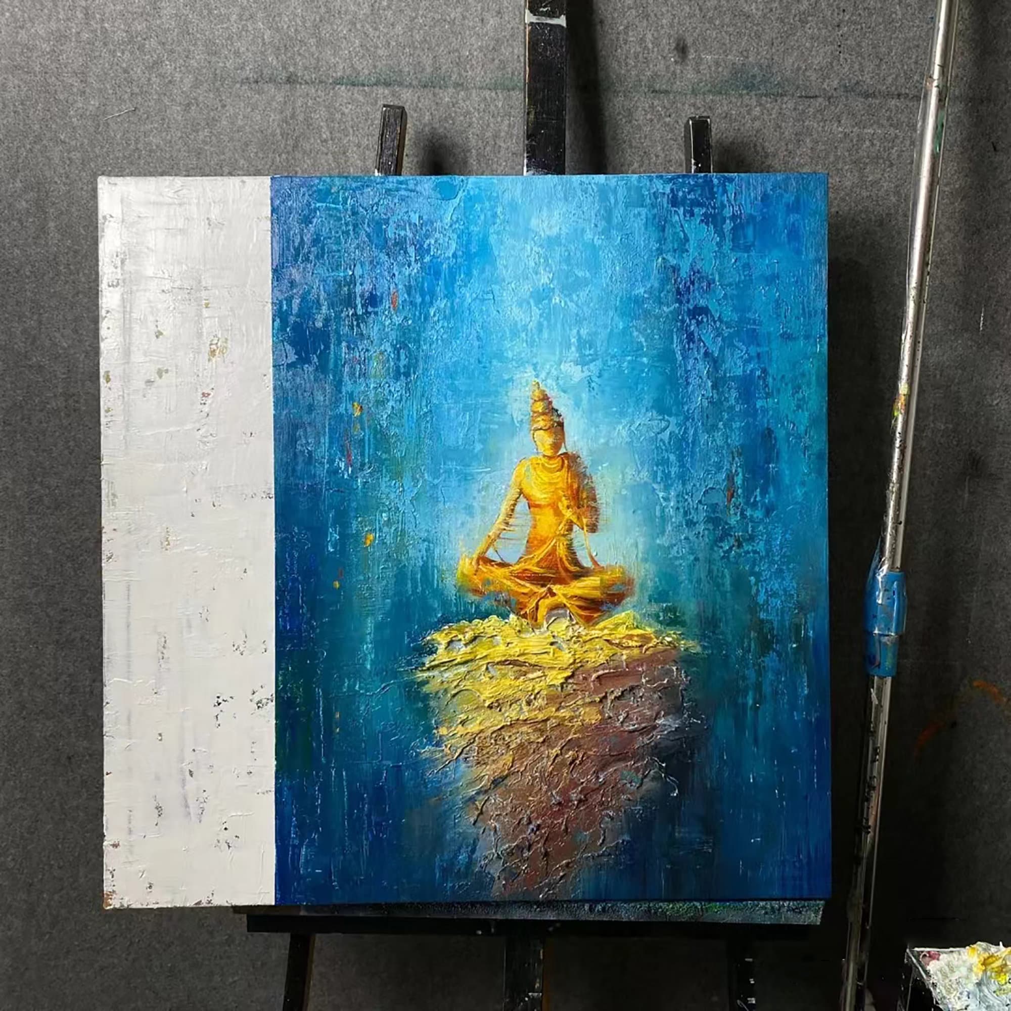 Faceless Buddha,oil Painting Ksitigarbha, Home Decoration ,buddhist ...