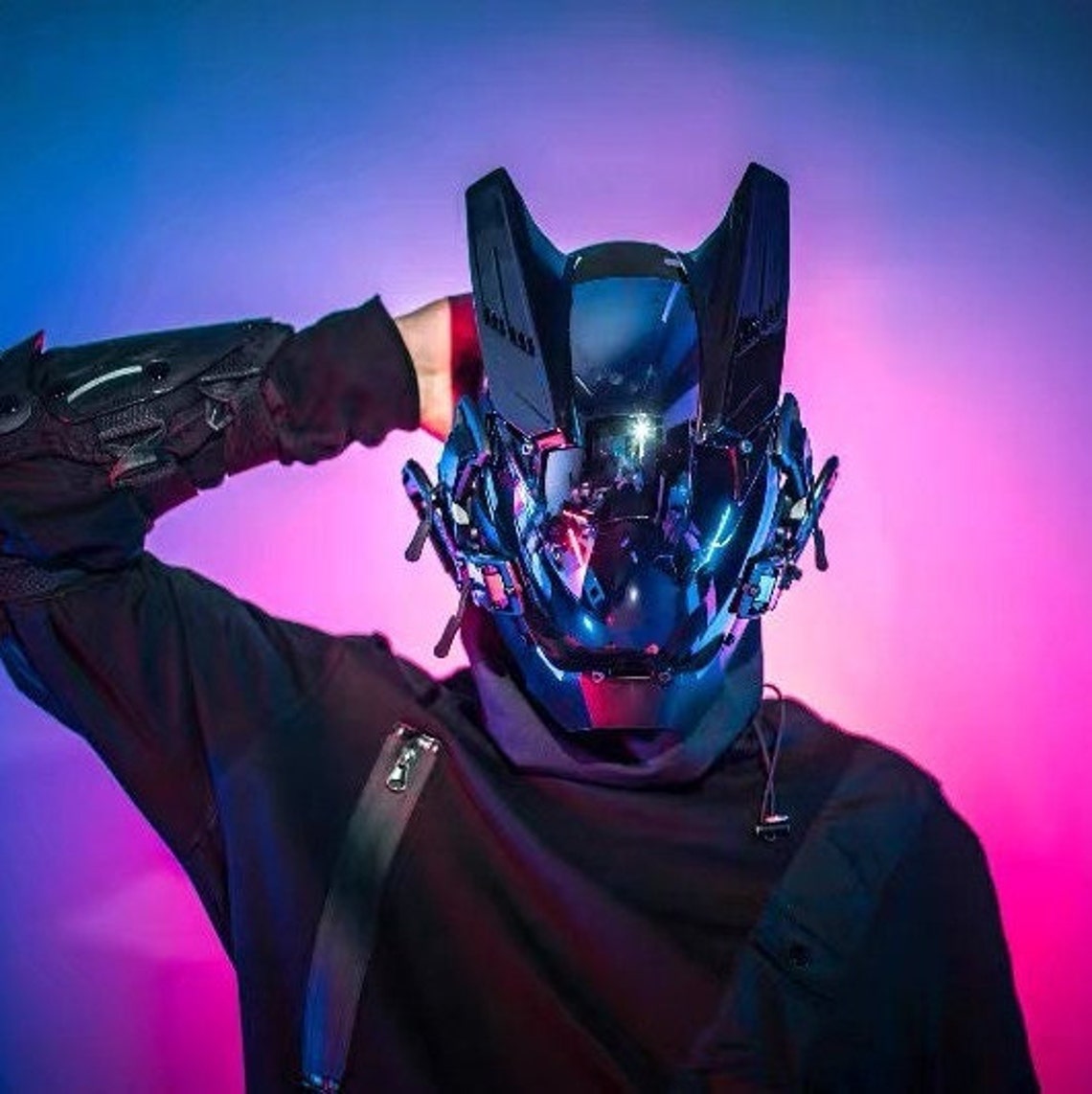 Cyberpunk Mask Cosplay Mask. Personality Metaverse Robot Mask. - Etsy