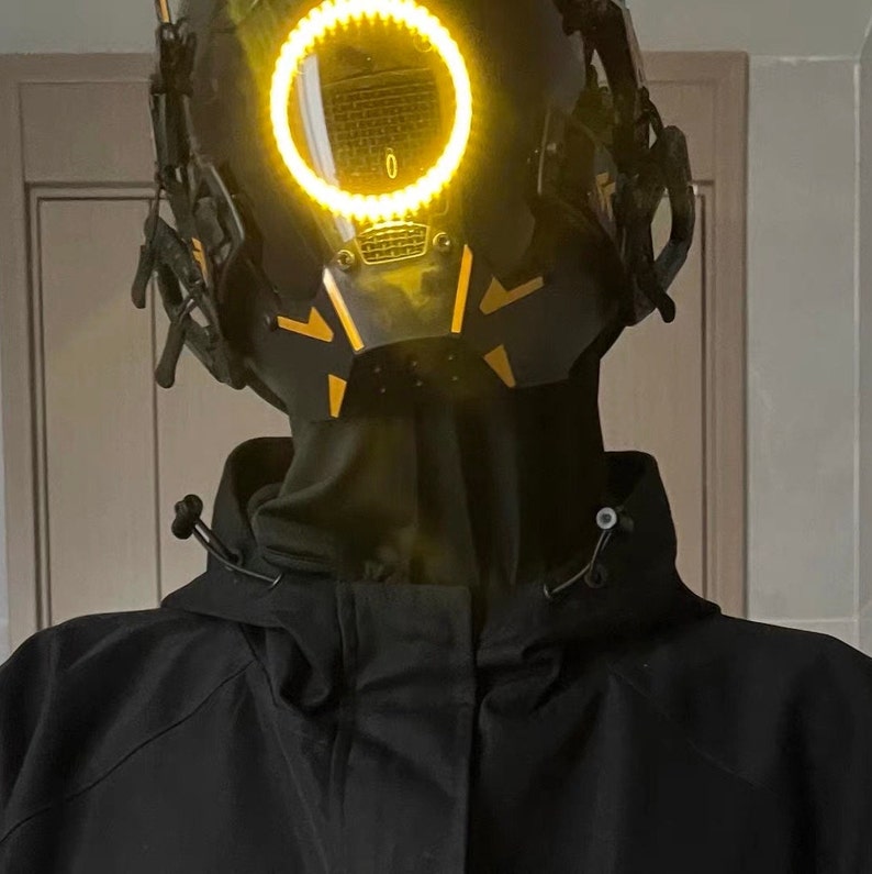 Cyberpunk Mecha Ascension Mask. Four Rabbit Ears Round Lamp - Etsy