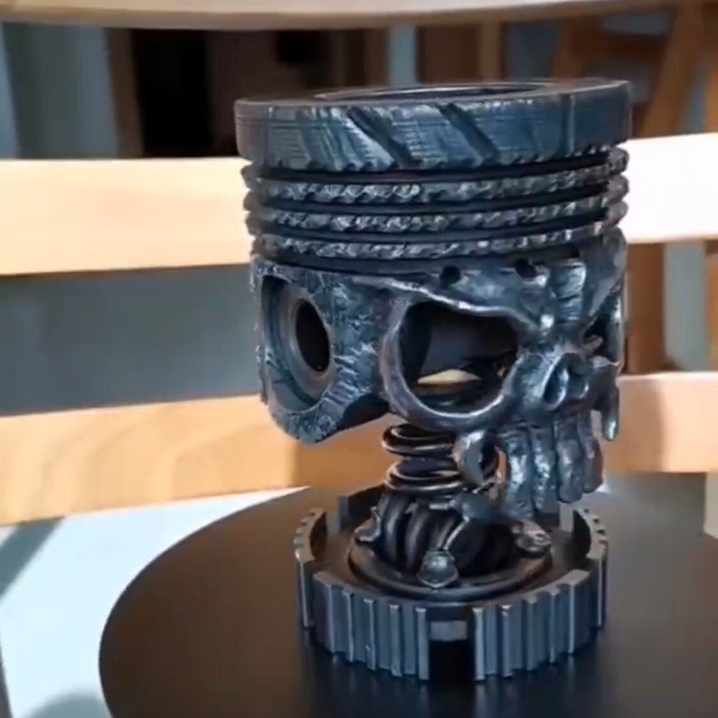 Metal Grimace Auto Parts. Personalized Handmade Punk Skull Ashtray ...