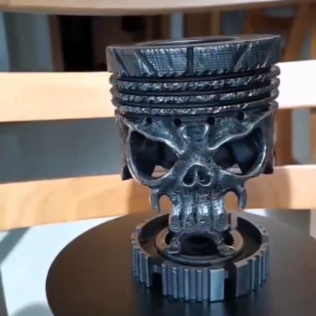 Metal Grimace Auto Parts. Personalized Handmade Punk Skull Ashtray ...