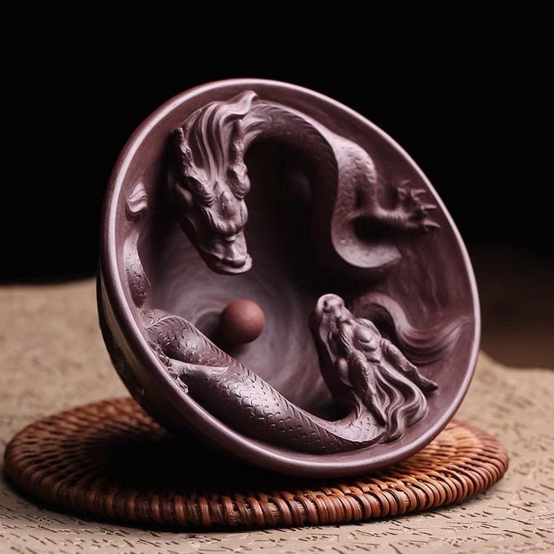 Zisha Teacup Master Cup, Shuanglongxizhu Teacup Souvenir Gift, Chinese ...