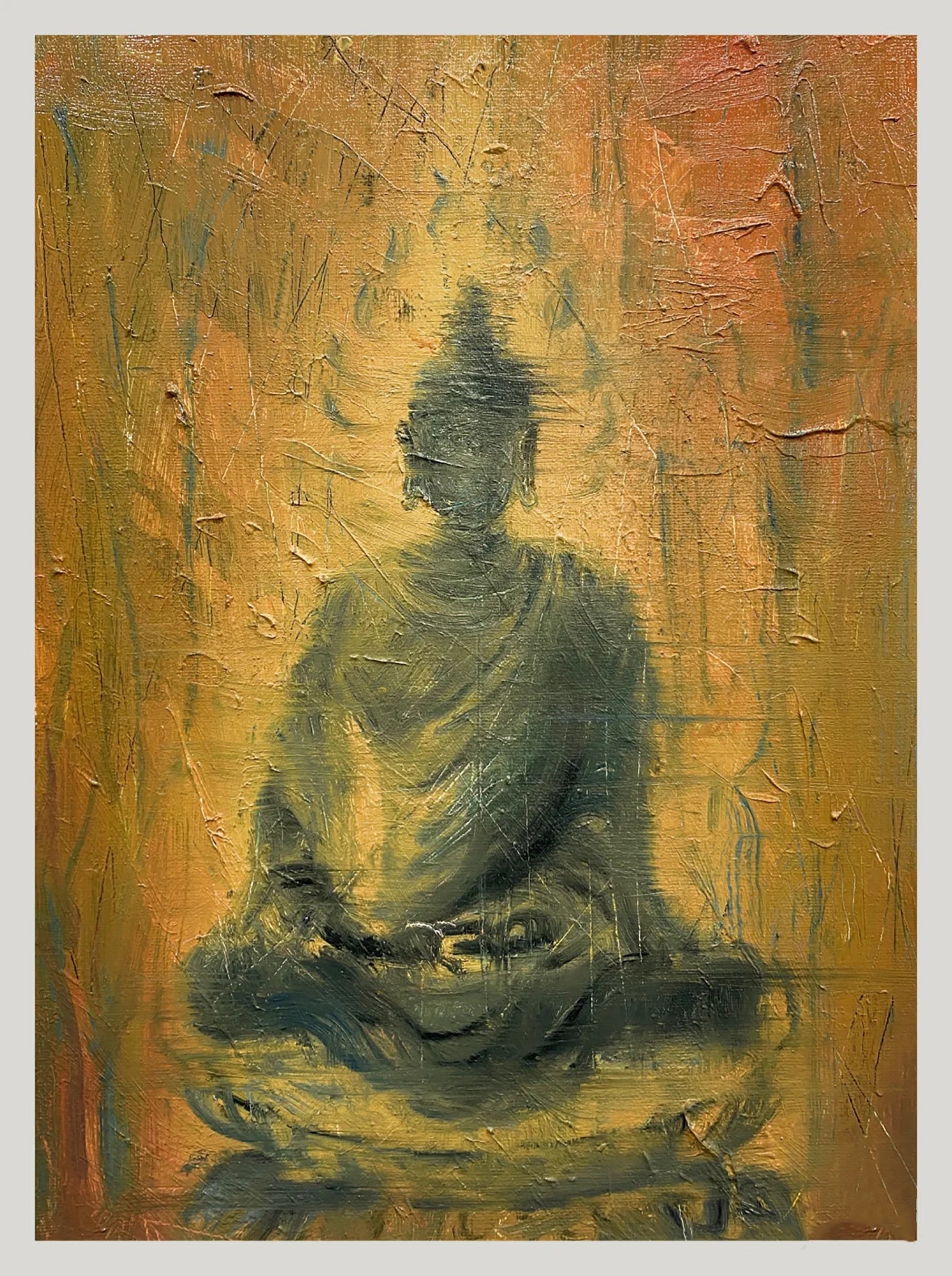 Faceless Buddha,oil Painting Buddha Statue, Buddha Without Phase, Hand ...