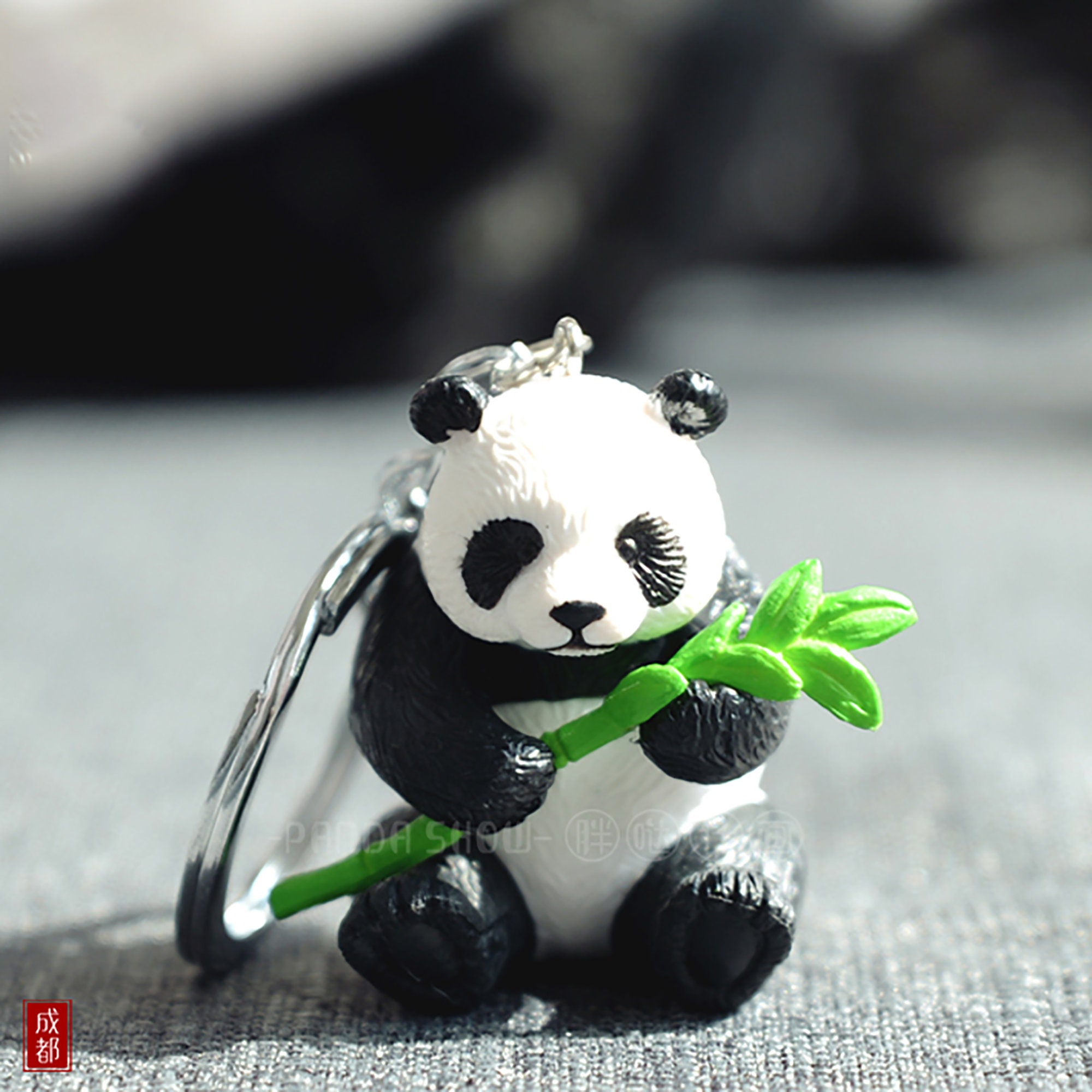 Panda key chain-free gift | Etsy
