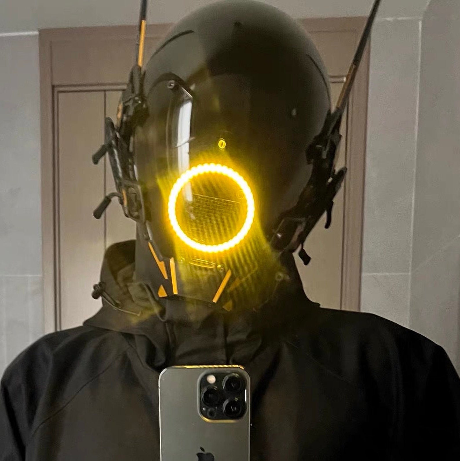 Cyberpunk Mecha Ascension Mask. Four Rabbit Ears Round Lamp - Etsy