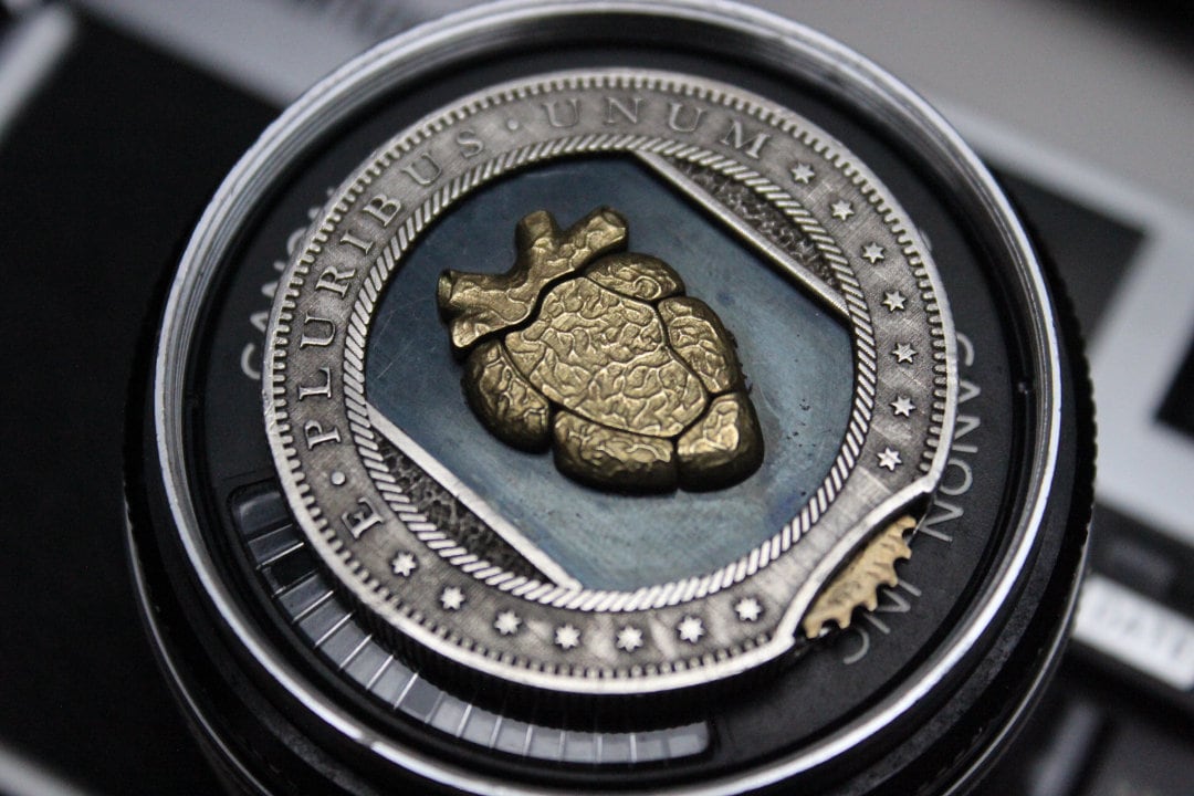 Hobo Nickel Heart Coin One Beating Heart Hobo Nickel Hand Engraved Coin ...