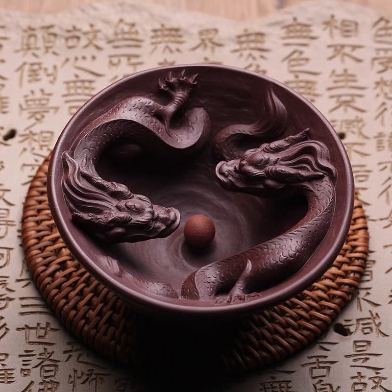 Zisha Teacup Master Cup, Shuanglongxizhu Teacup Souvenir Gift, Chinese ...