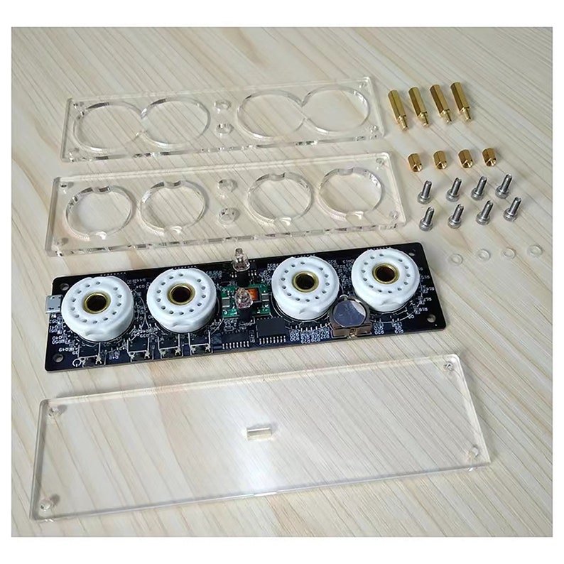 Nixie Tube Clock Base, 4-in-one Nixie Clock Base, Suitable for QS30-1 ...