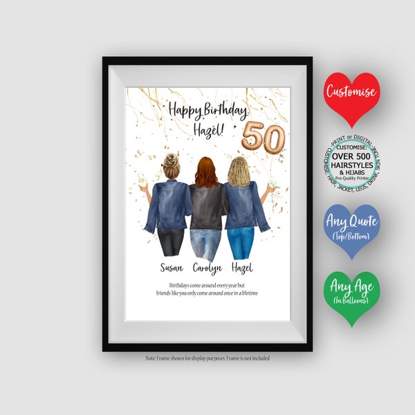 50th Birthday Friend - Etsy