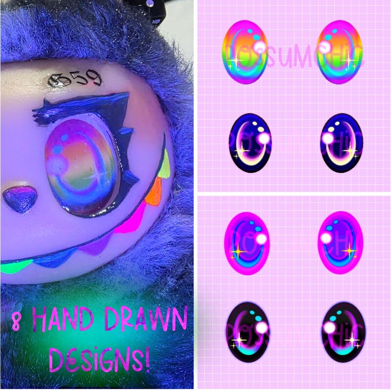 Labubu Dolls With Rainbow Eyes - Etsy