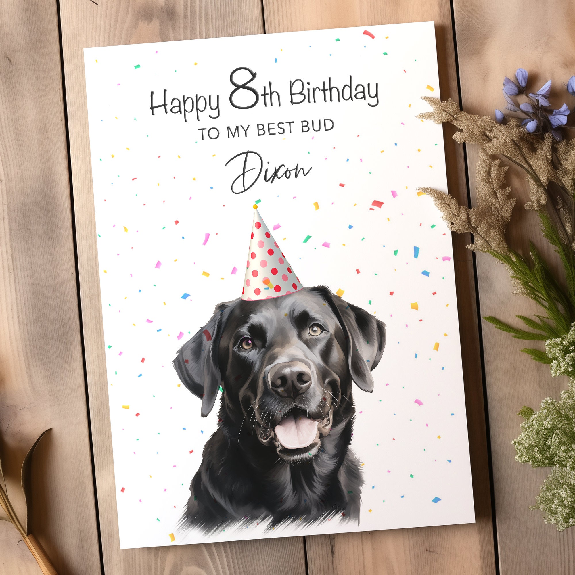 Labrador Birthday Card A Card for Dog Lovers Dog Card Cute Gift Dog ...