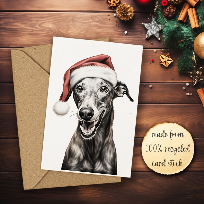 Greyhound Christmas Cards - Etsy