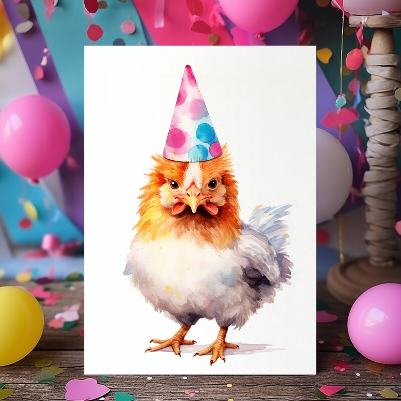 Chicken Birthday Cards - Etsy